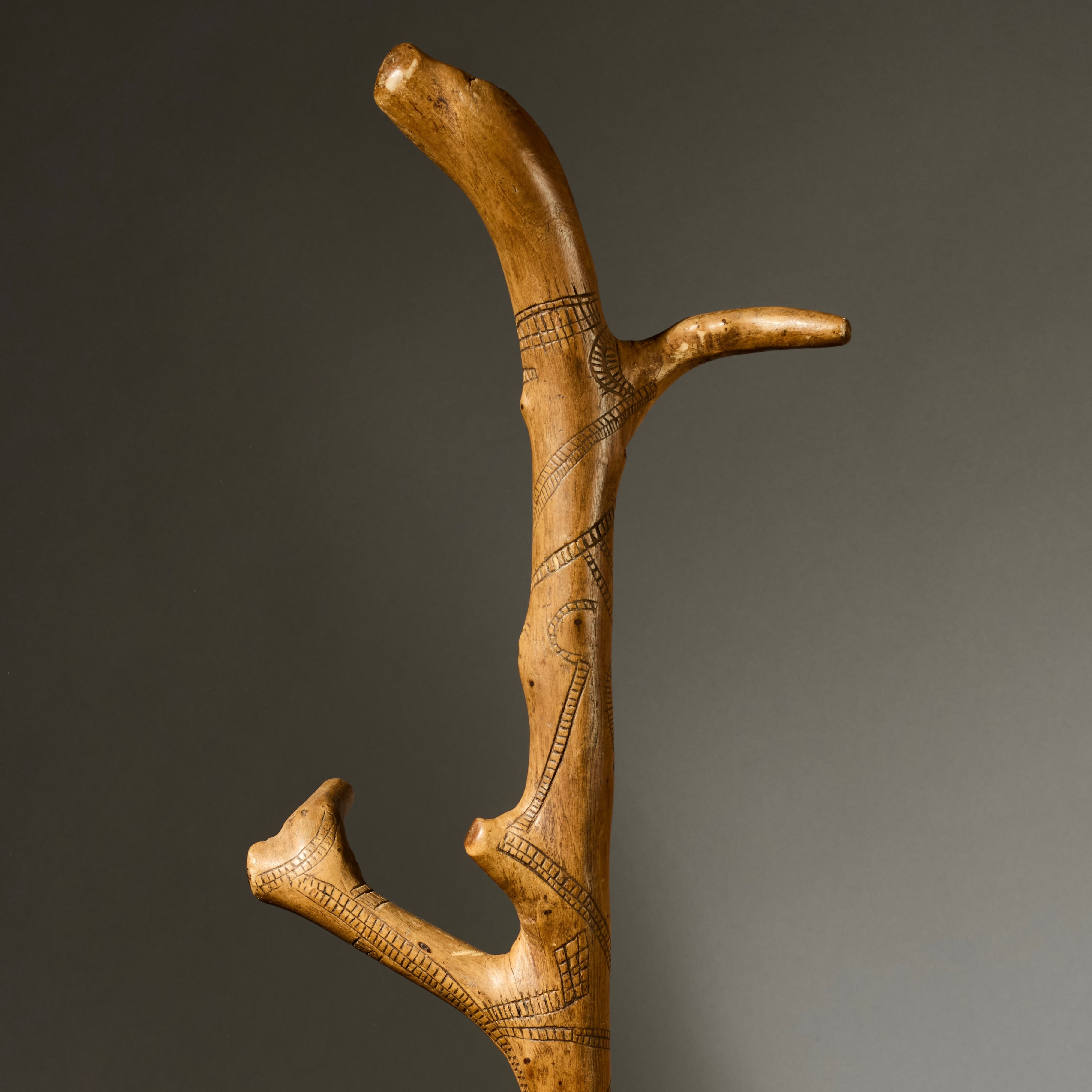 NB A UNIQUELY SHAPED STAFF FROM KENYA EAST.AFRICA ( No 4924)